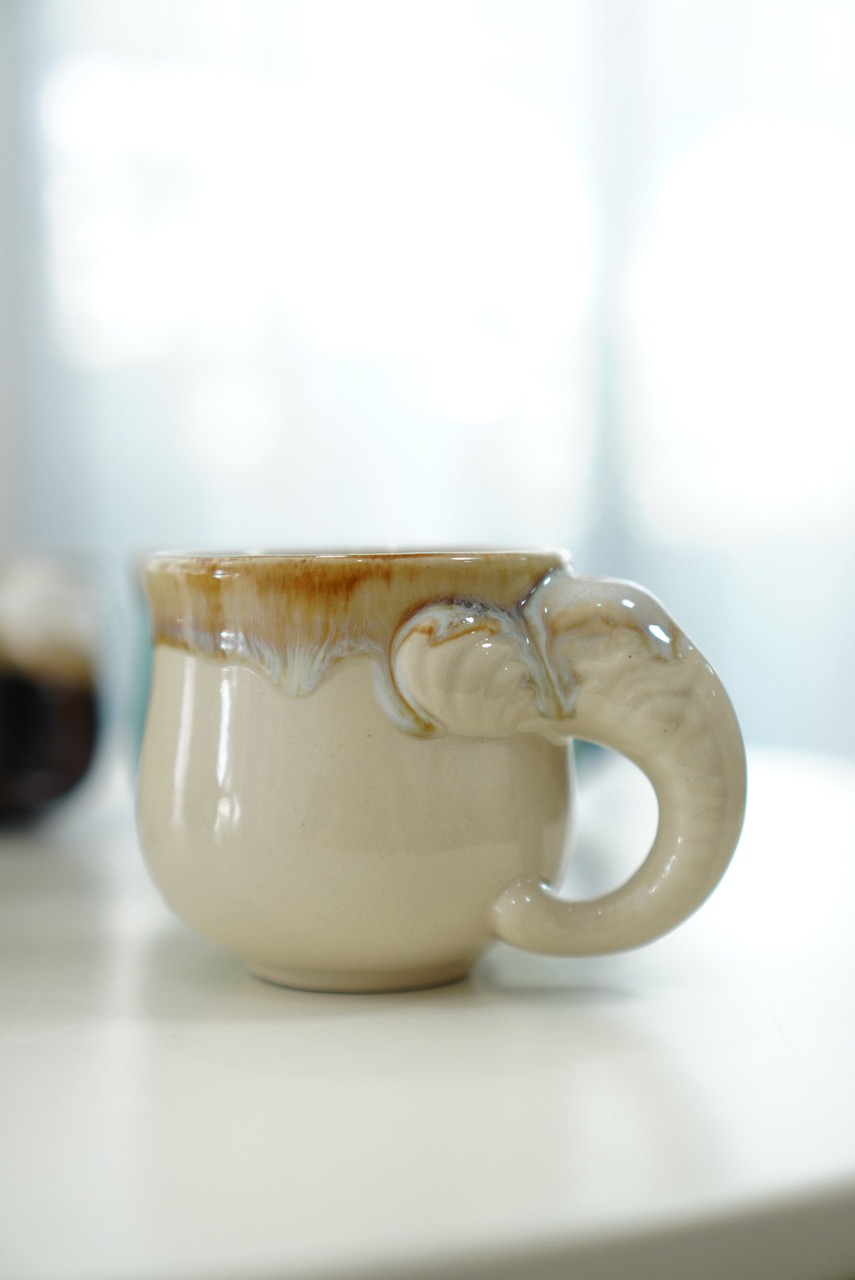 Handcrafted Elephant Ceramic Mug - A Unique Blend of Art & Function ...